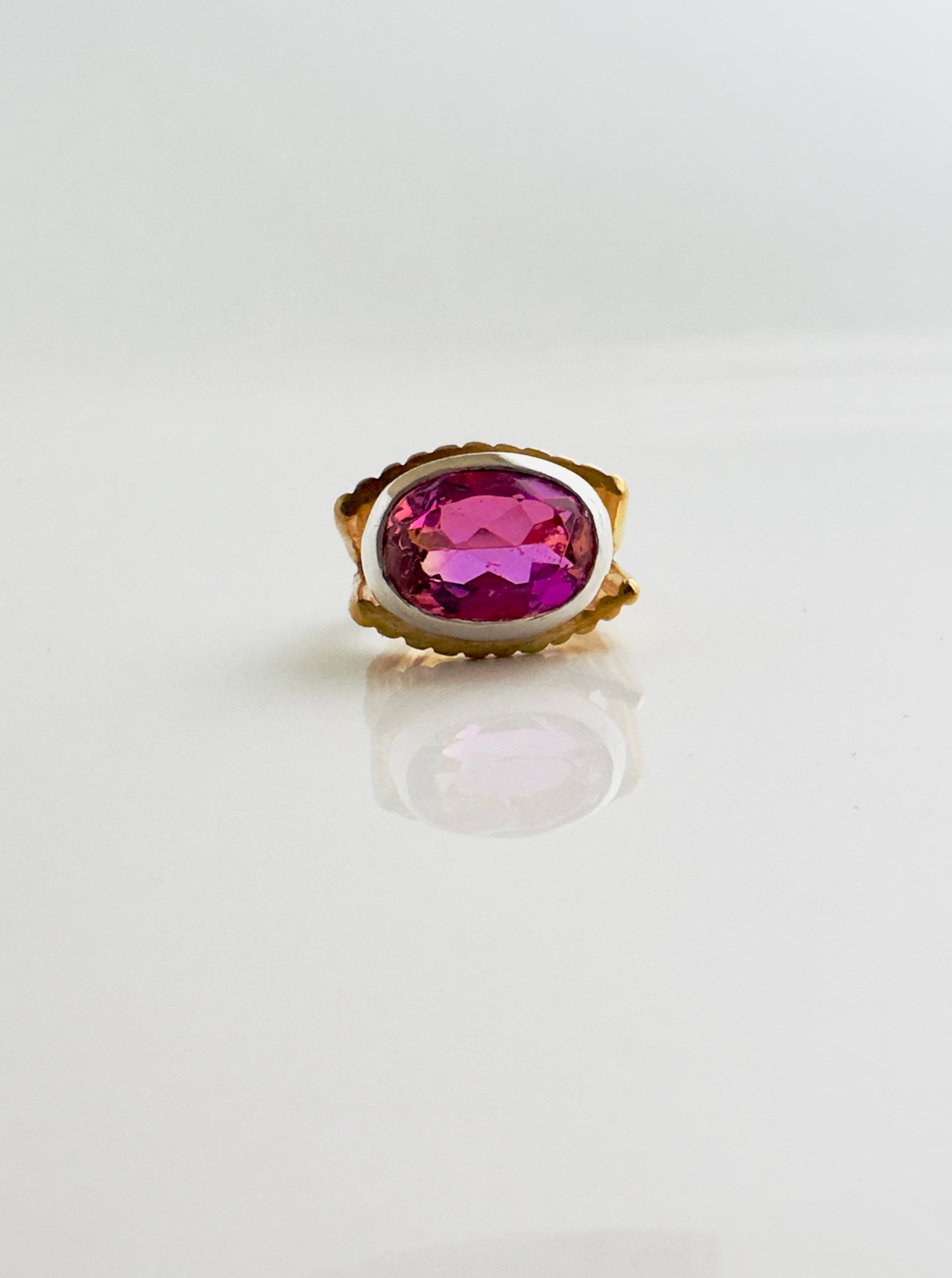 Bague ROLLING STONE rose/jaune – Fanja W